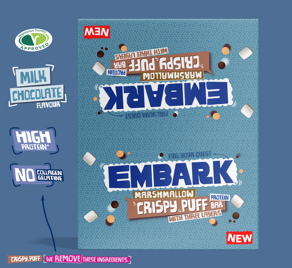 10 x Milk Chocolate Marshmallow Crispy Puff Protein Bars – Embark® Protein