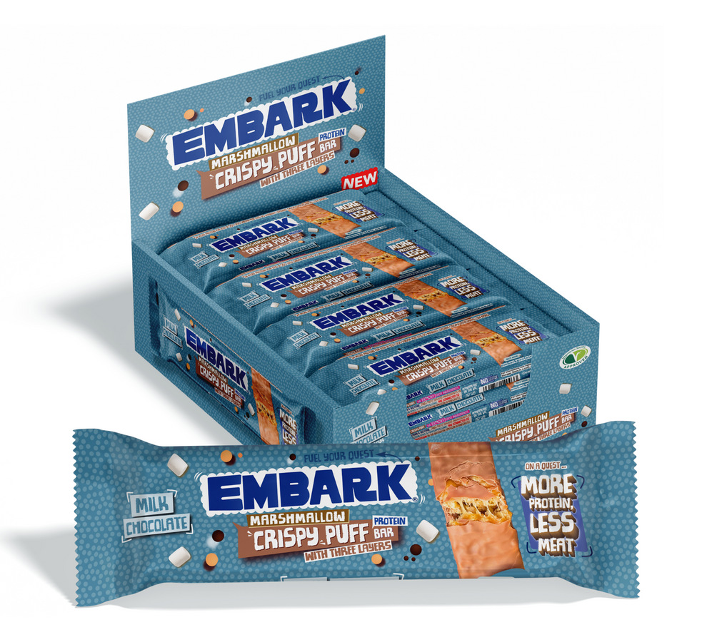 10 x Milk Chocolate Marshmallow Crispy Puff Protein Bars – Embark® Protein